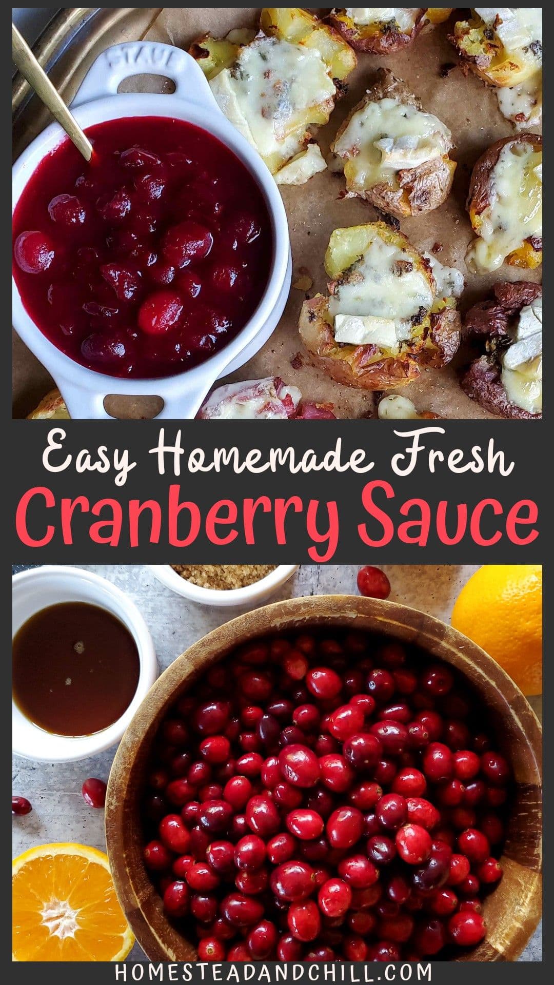 Homemade Fresh Cranberry Sauce with Maple, Orange and Ginger ...