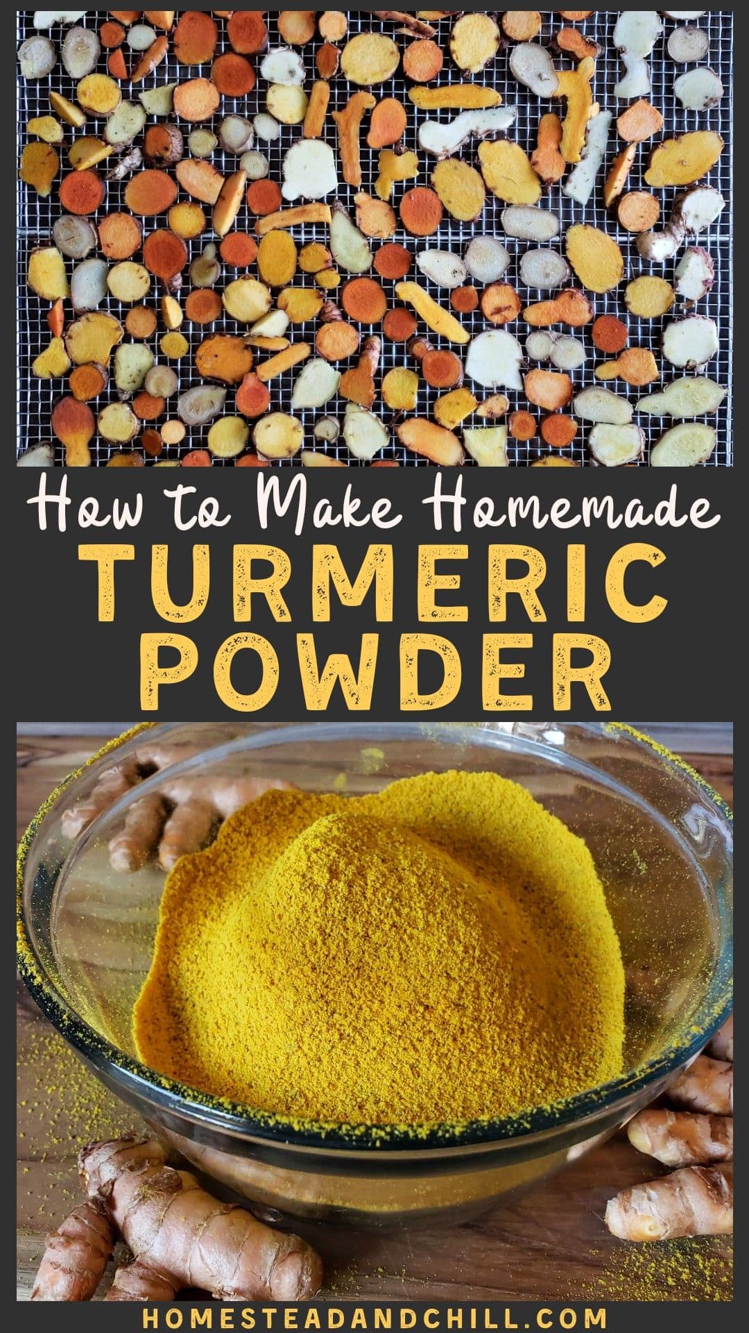 How to Make Homemade Dried Turmeric Powder ~ Homestead and Chill