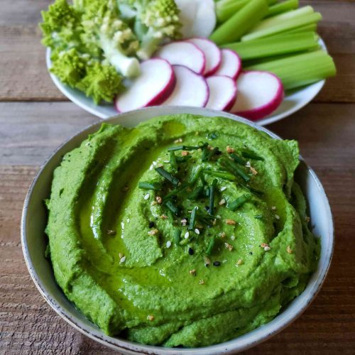 Greatest Green Hummus Recipe (Freezer-Friendly) ~ Homestead and Chill