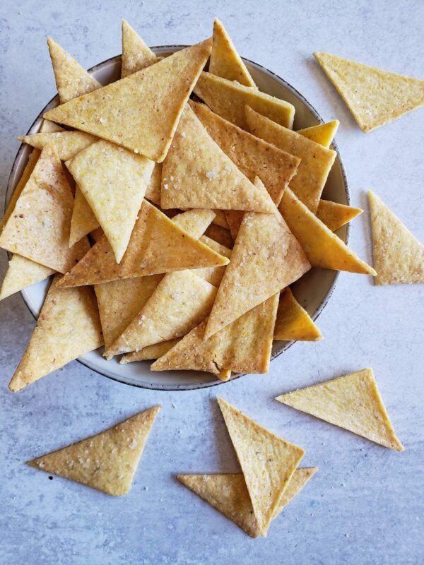 Baked Sourdough Tortilla Corn Chips Recipe (Active or Discard Starter ...
