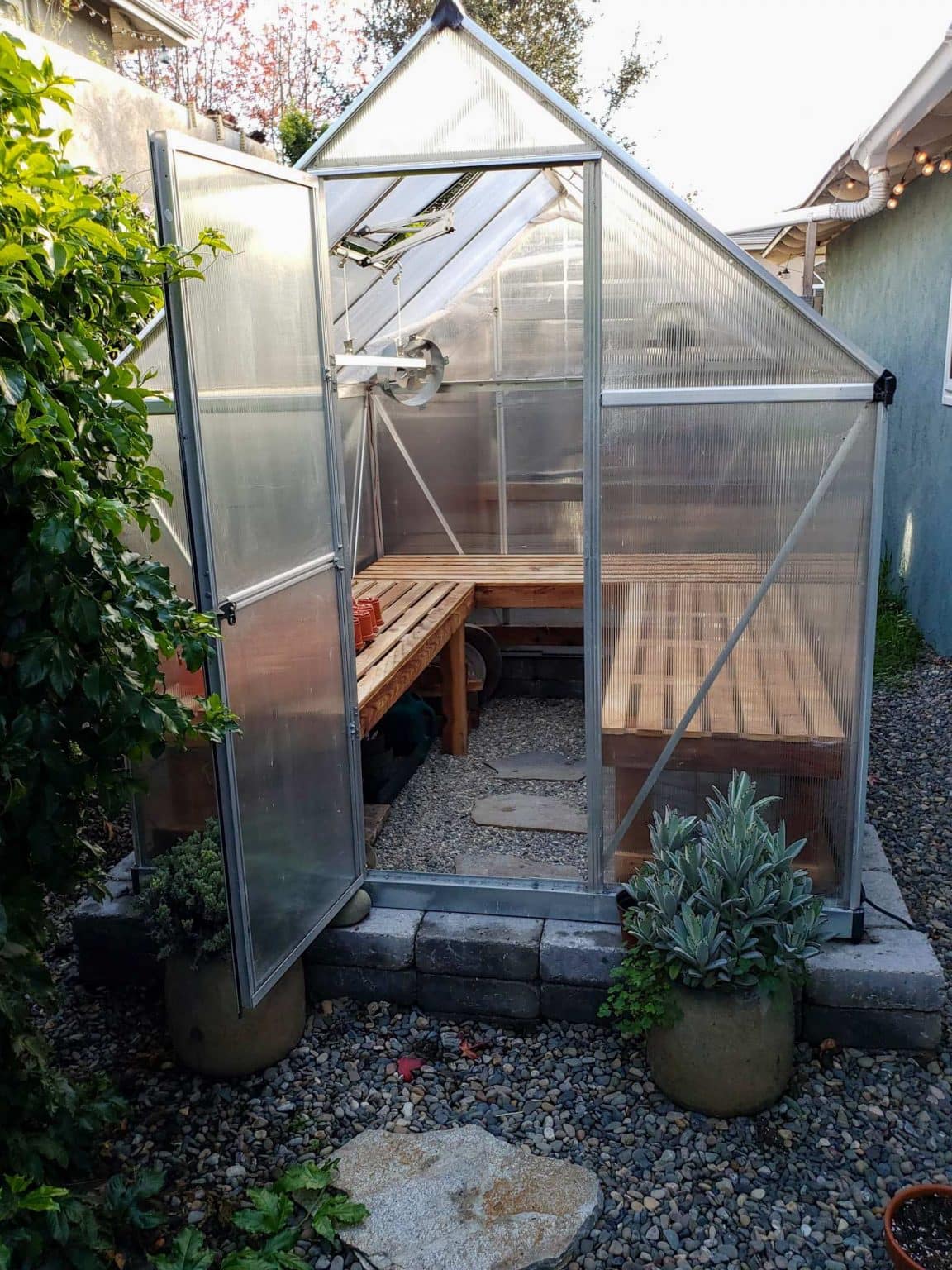 How to Build a Greenhouse Potting Bench or Table ~ Homestead and Chill