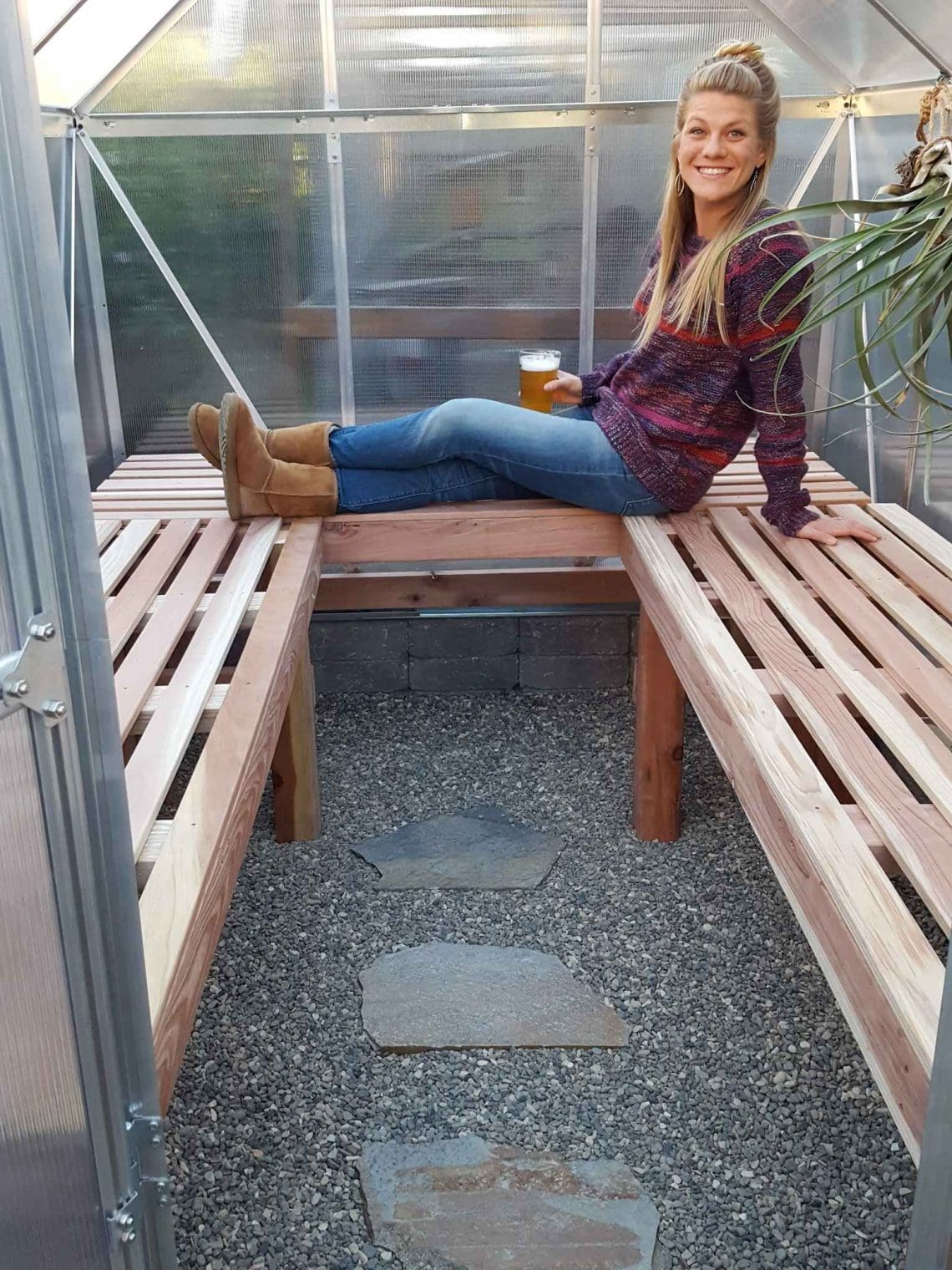 How to Build a Greenhouse Potting Bench or Table ~ Homestead and Chill