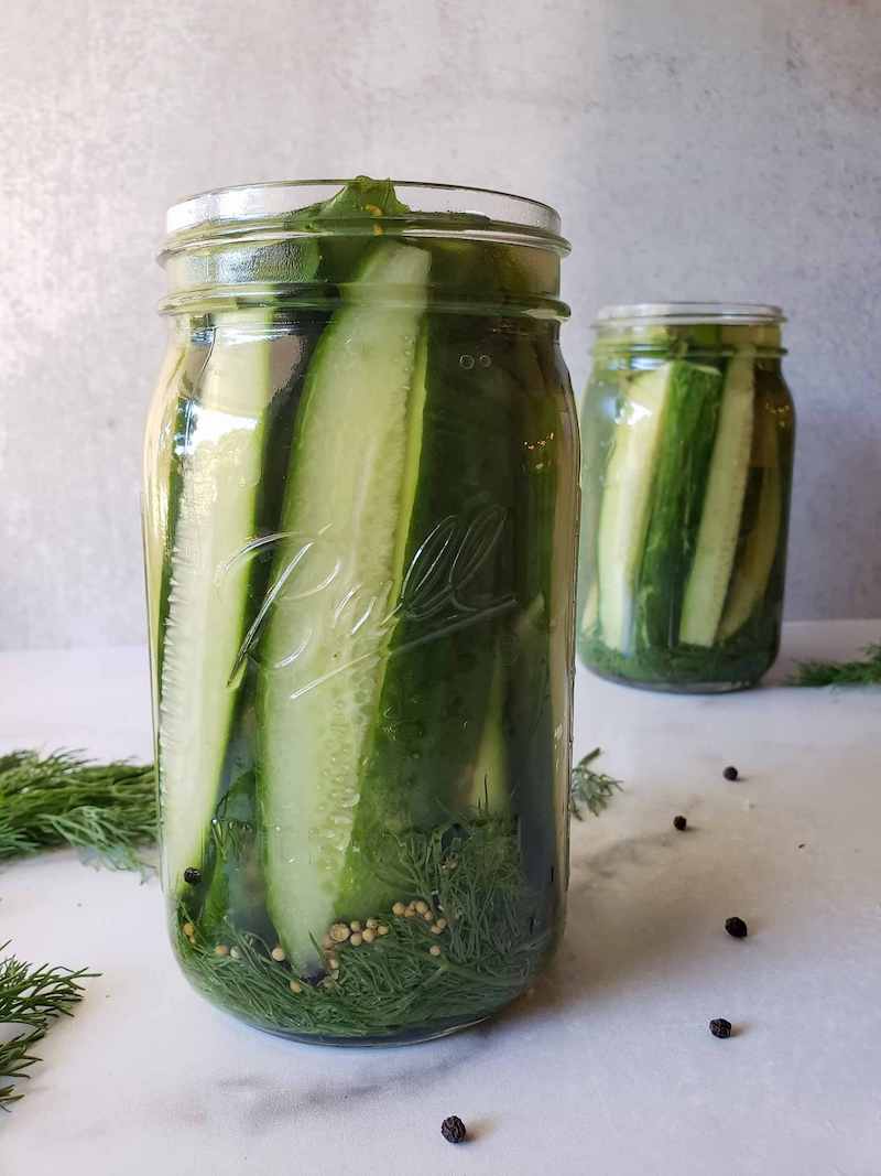 Crunchy Refrigerator Pickles: Quick & Easy Homemade Dill Pickles ...