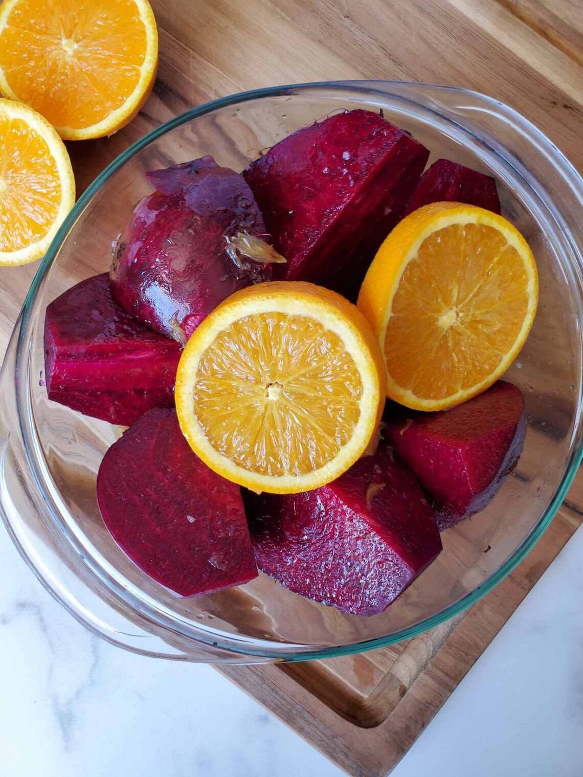 Roasted Beets with Fresh Orange and Balsamic Vinegar Marinade ~ Homestead and Chill