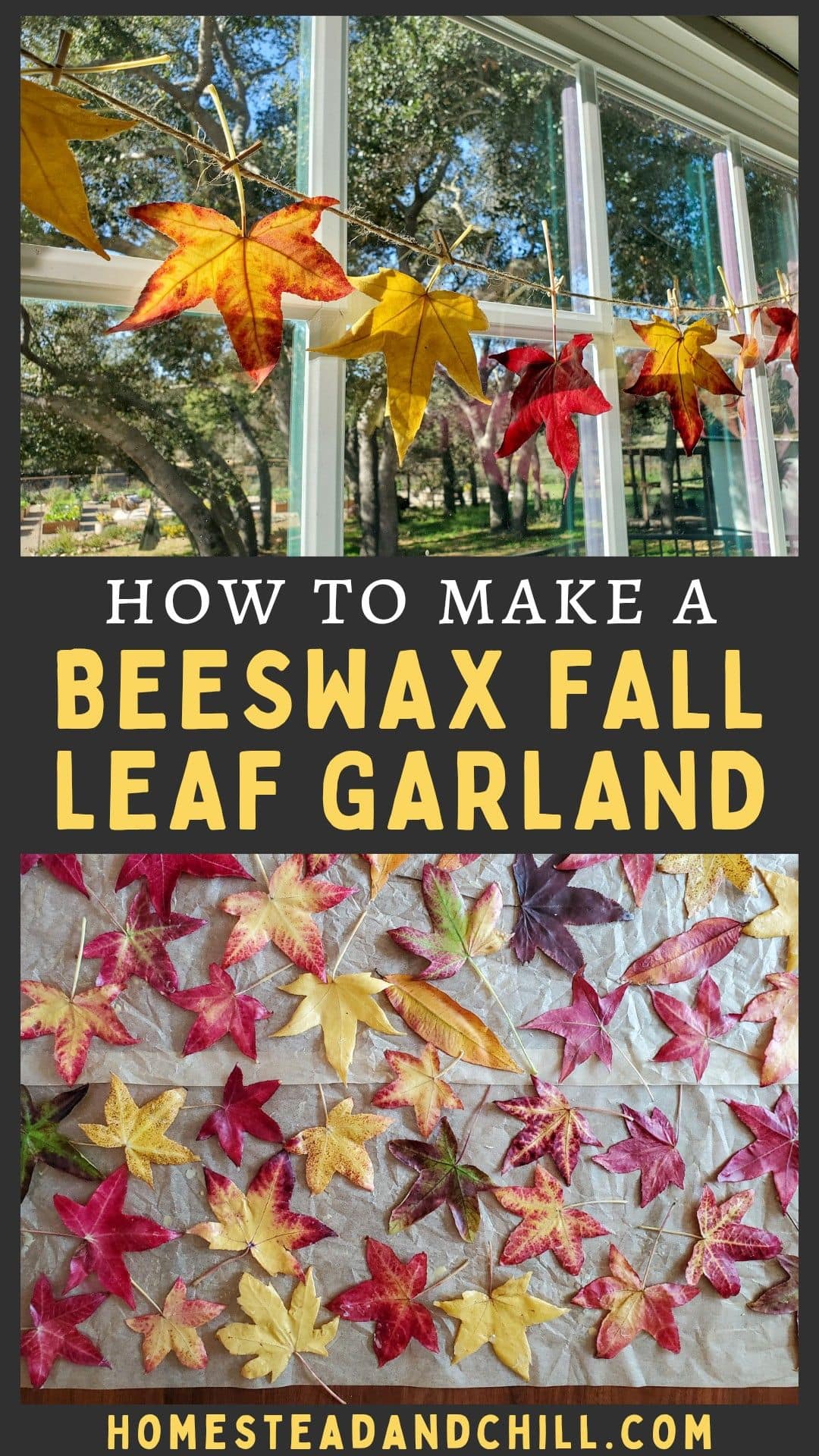 How to Make a DIY Fall Leaf Garland ~ Homestead and Chill