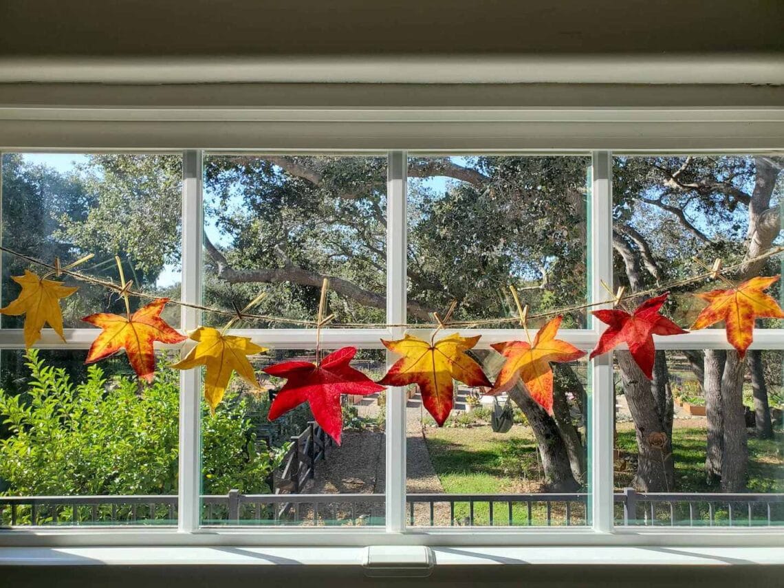 How to Make a DIY Fall Leaf Garland ~ Homestead and Chill