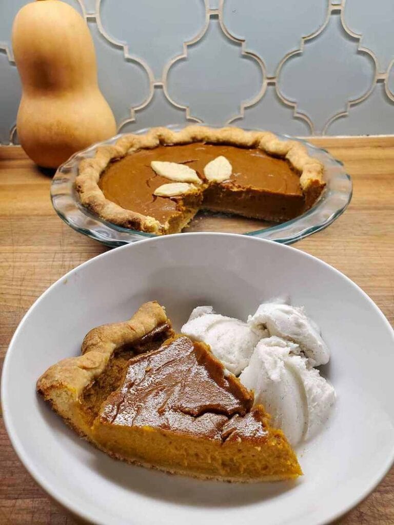 Delicious Butternut Squash Pie Recipe (Vegan Options) ~ Homestead and Chill
