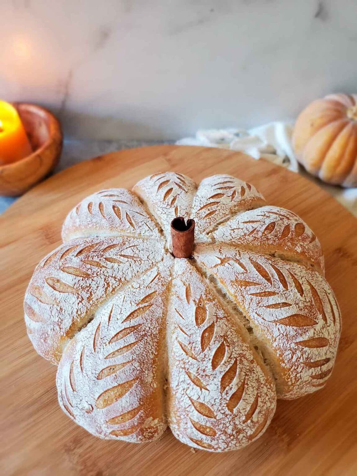 How to Make Pumpkin Shaped Sourdough Bread Loaf ~ Homestead and Chill
