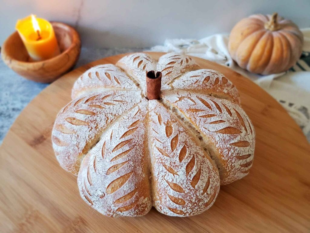 How to Make Pumpkin Shaped Sourdough Bread Loaf ~ Homestead and Chill