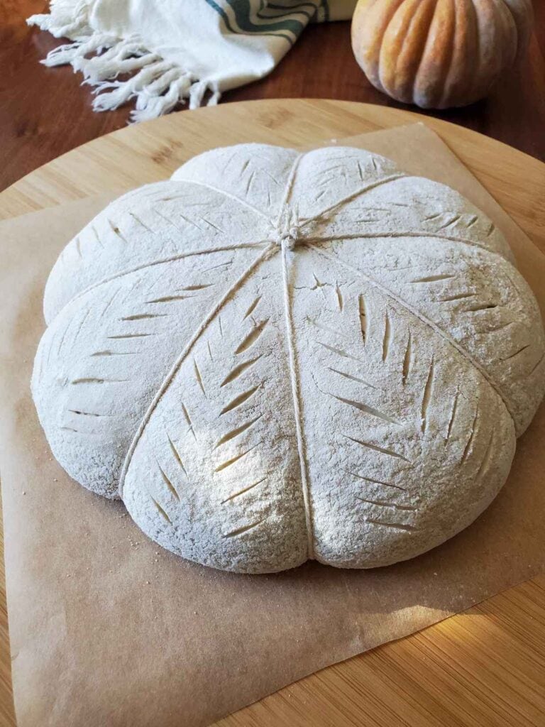How to Make Pumpkin Shaped Sourdough Bread Loaf ~ Homestead and Chill