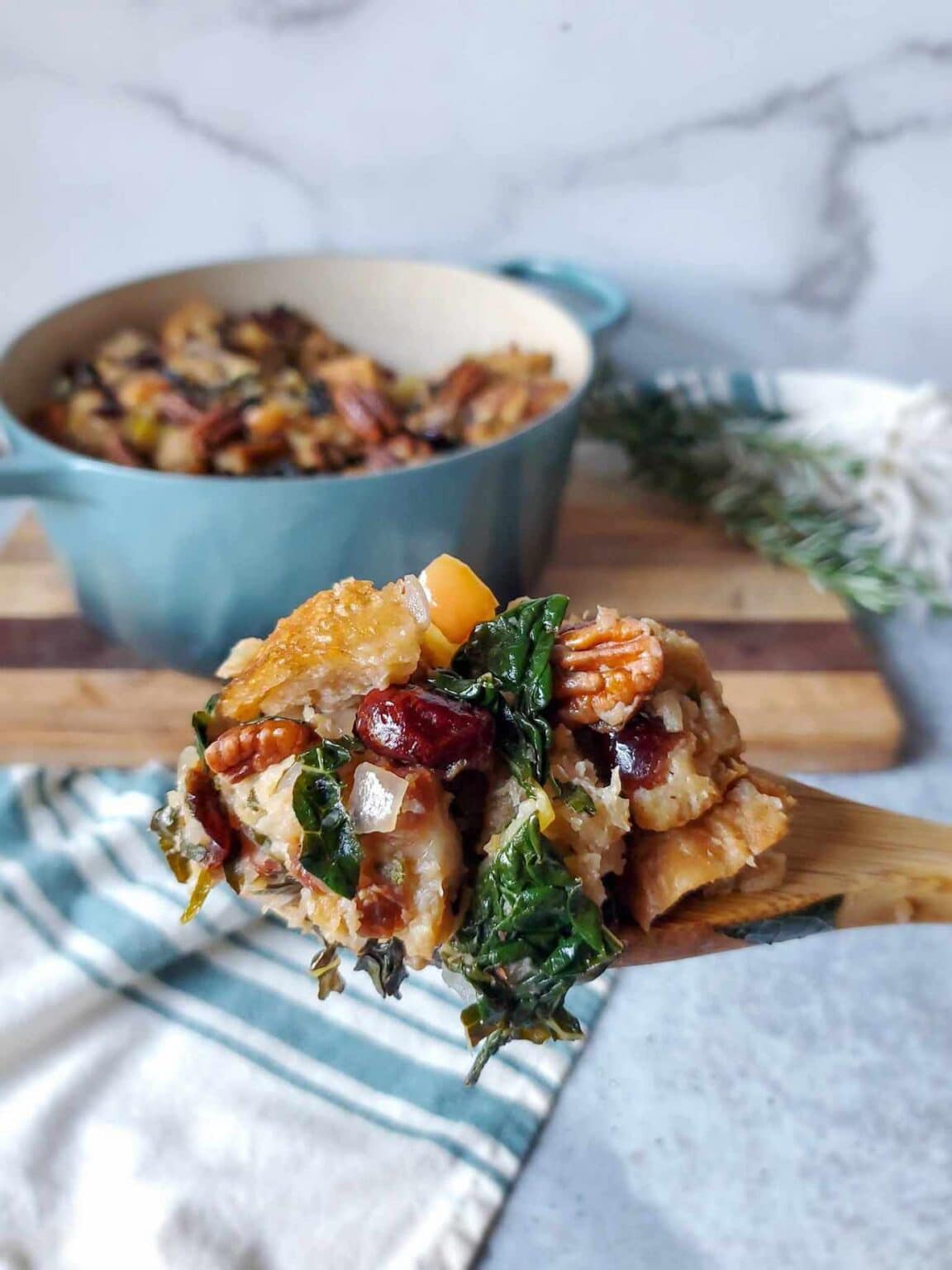 Vegan Sourdough Bread Stuffing with Apple, Kale and Cranberry ...