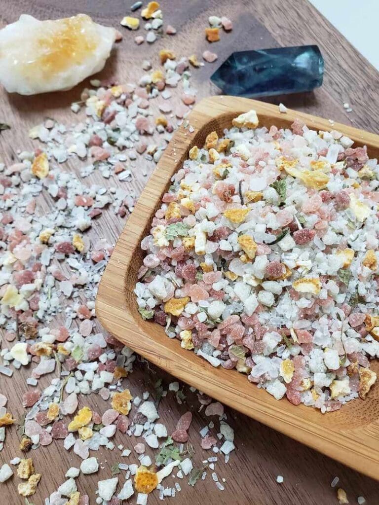 DIY Bath Salt Recipe (How to Make Soothing Bath Salts) ~ Homestead and ...