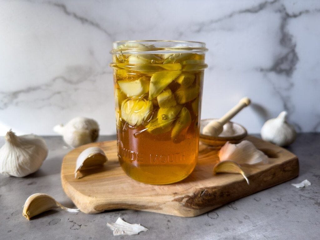 Easy Fermented Garlic Honey Recipe + Benefits and Uses ~ Homestead and Chill