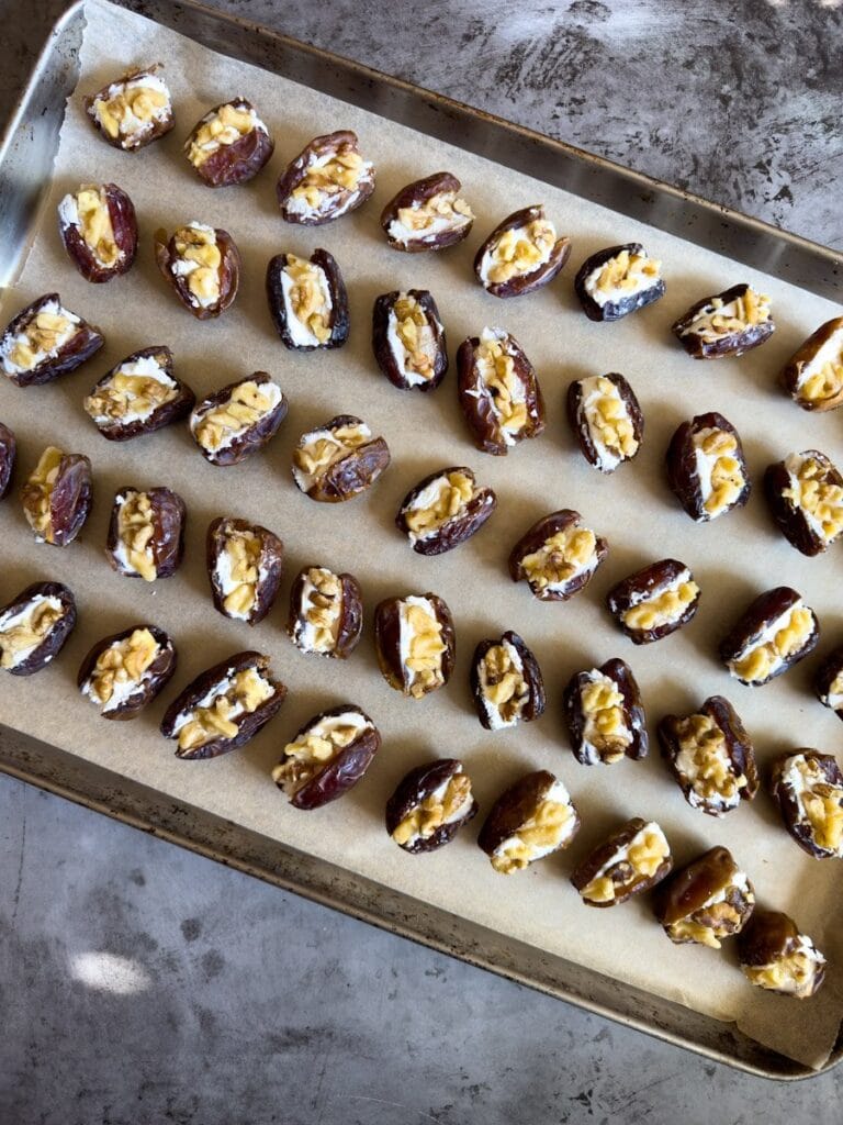 Easy Stuffed Dates with Goat Cheese, Nuts, Honey and Thyme ~ Homestead ...