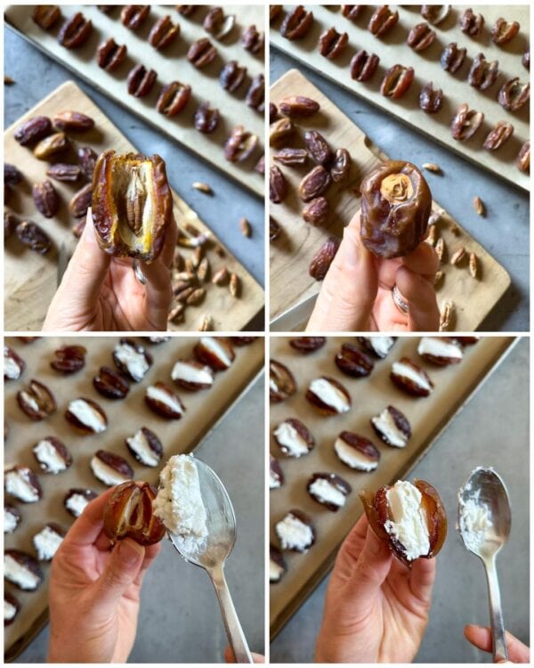 Easy Stuffed Dates with Goat Cheese, Nuts, Honey and Thyme ~ Homestead ...