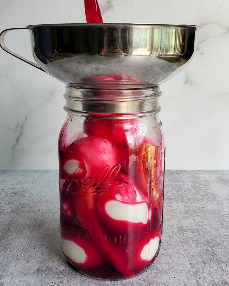 Easy Beet Pickled Eggs Recipe (with Fresh Beets) ~ Homestead and Chill