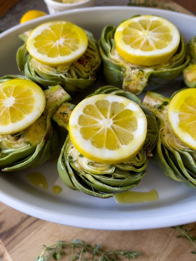 Oven-Roasted Artichoke Recipe: Easy Delicious Baked Artichokes ...