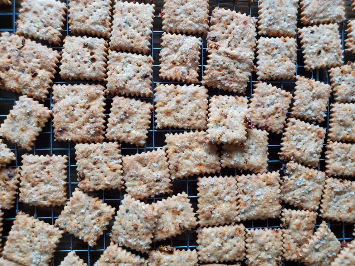 Easy Sourdough Discard Crackers Recipe (Optional Cheese or Herbs ...