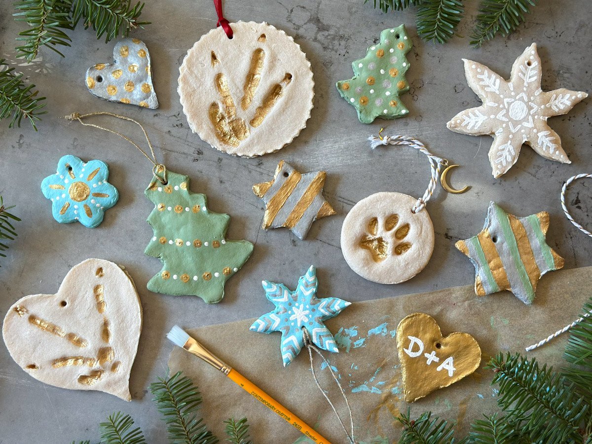 Easy Salt Dough Ornaments Recipe for Handprints, Shapes and Keepsakes ...
