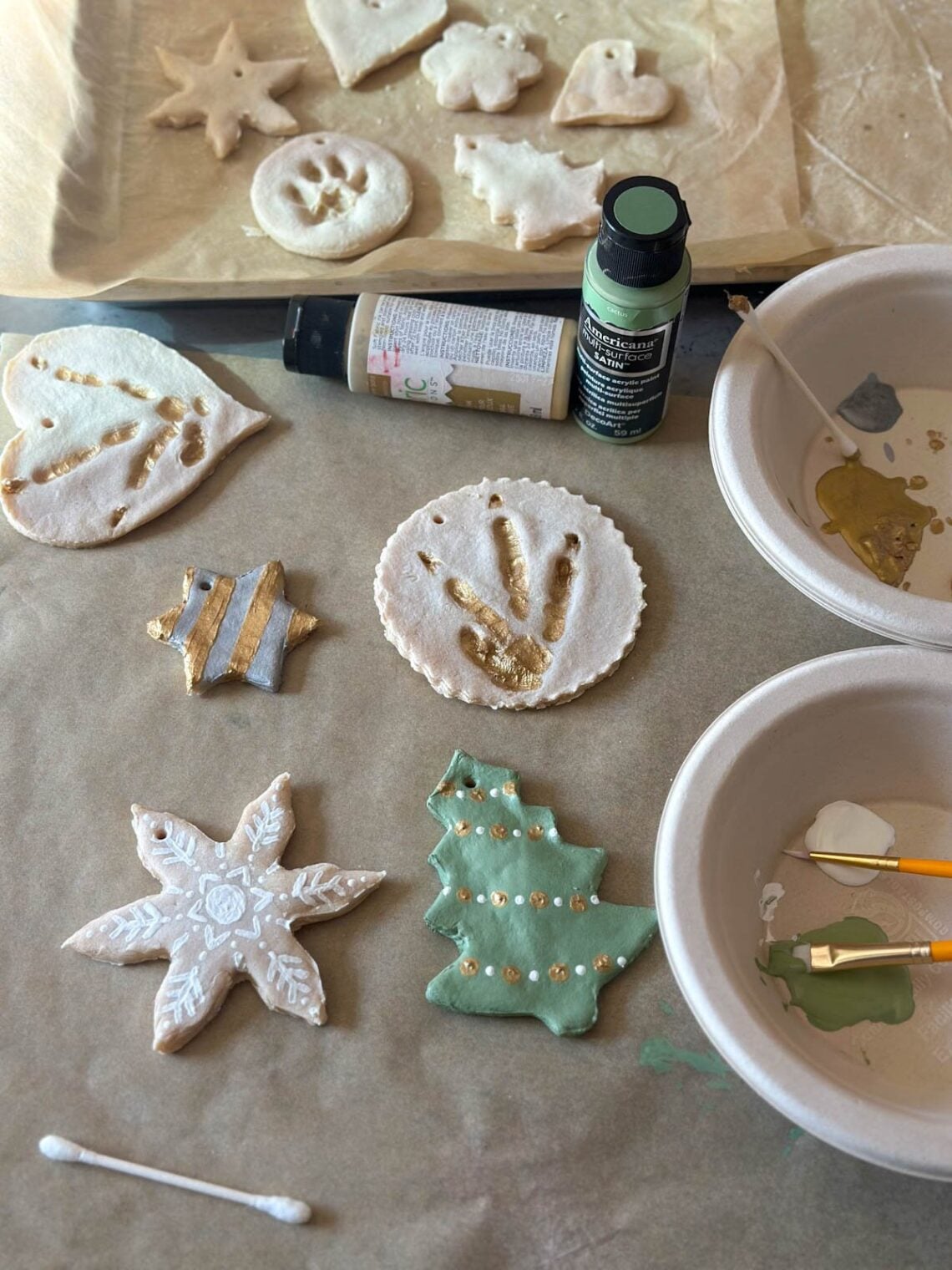 Easy Salt Dough Ornaments Recipe for Handprints, Shapes and Keepsakes ...